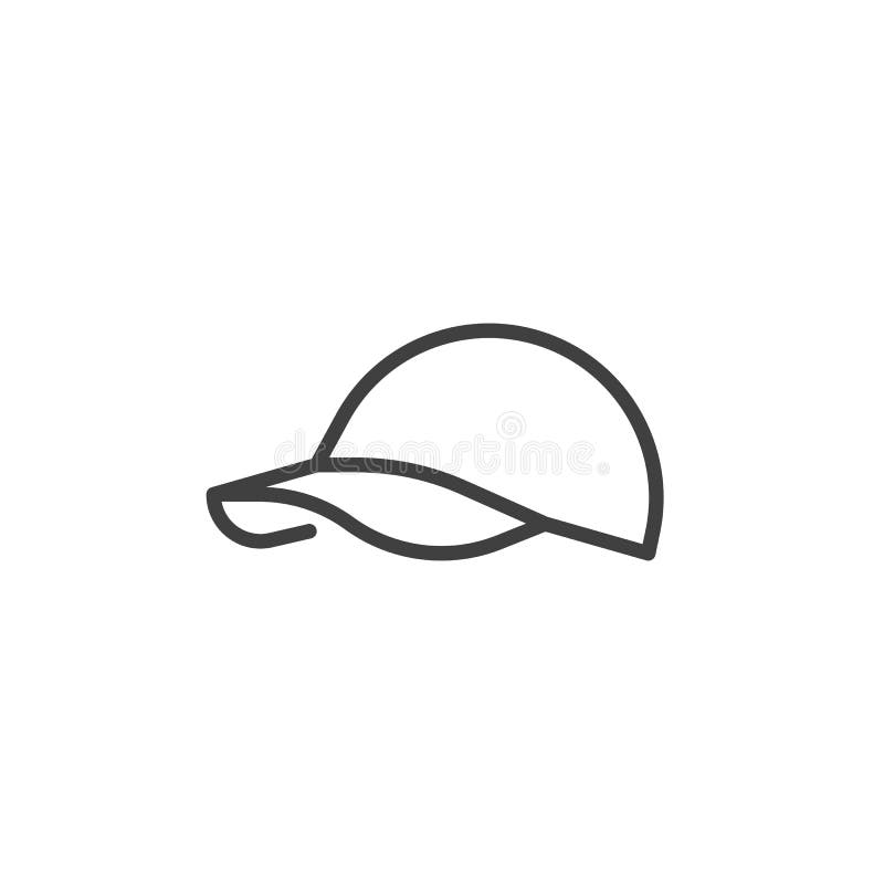 Baseball cap line icon stock vector. Illustration of uniform - 245779838