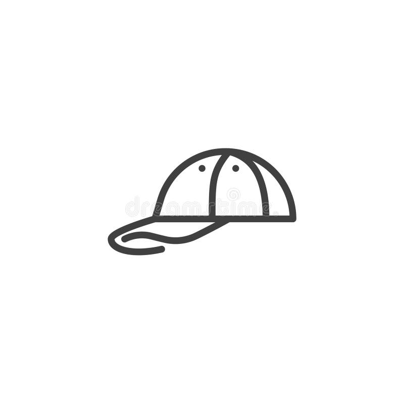 Baseball cap line icon stock illustration. Illustration of icon - 352519772
