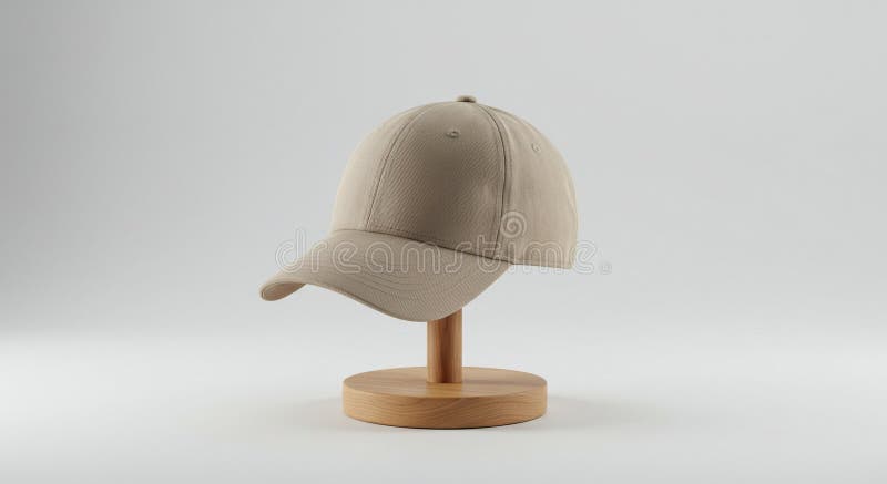 Baseball Cap Mockup on Minimalist Studio Display Stock Photo - Image of ...