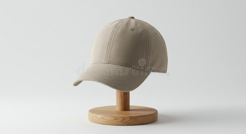 Baseball Cap Mockup on Minimalist Studio Display Stock Photo - Image of ...