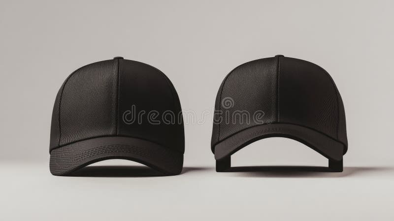 Baseball Cap Mockup Showing Front and Back in Angles. Stock Image ...