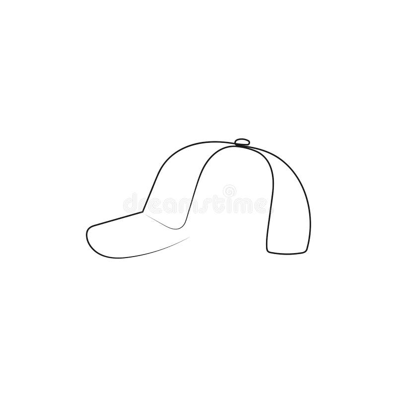 Baseball Hat Line Drawing Stock Illustrations – 412 Baseball Hat Line ...