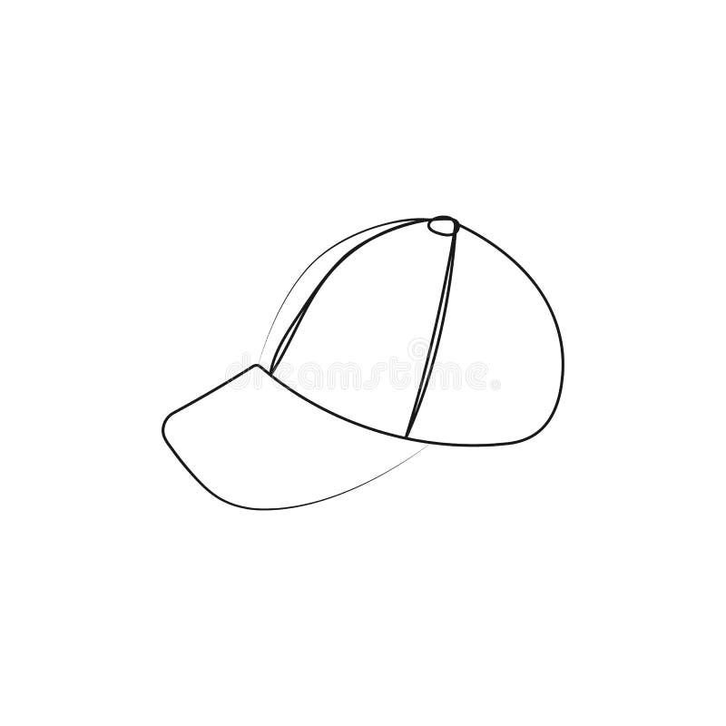 Baseball Hat Line Drawing Stock Illustrations – 412 Baseball Hat Line ...