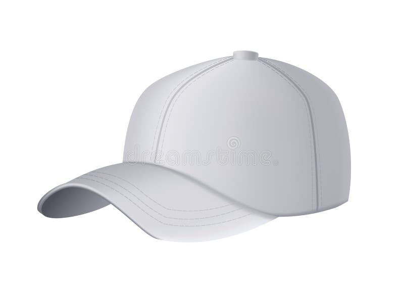 Baseball Cap. Realistic Baseball Cap Template Front View. Empty Mockup ...