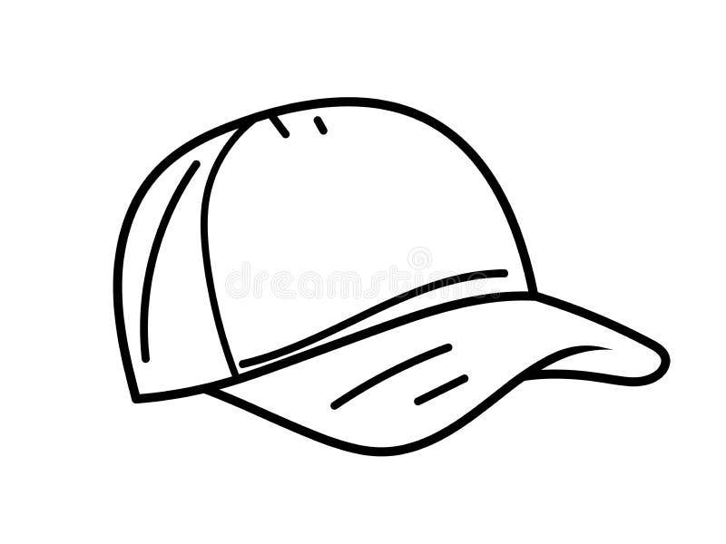 Baseball Hat Line Drawing Stock Illustrations – 412 Baseball Hat Line ...