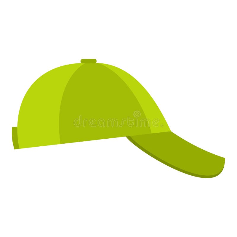 Baseball Cap On Side Icon, Flat Style. Stock Vector - Illustration of ...