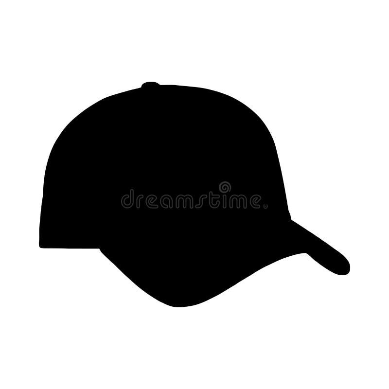 Baseball Cap Silhouette Vector Graphic Stock Vector - Illustration of ...