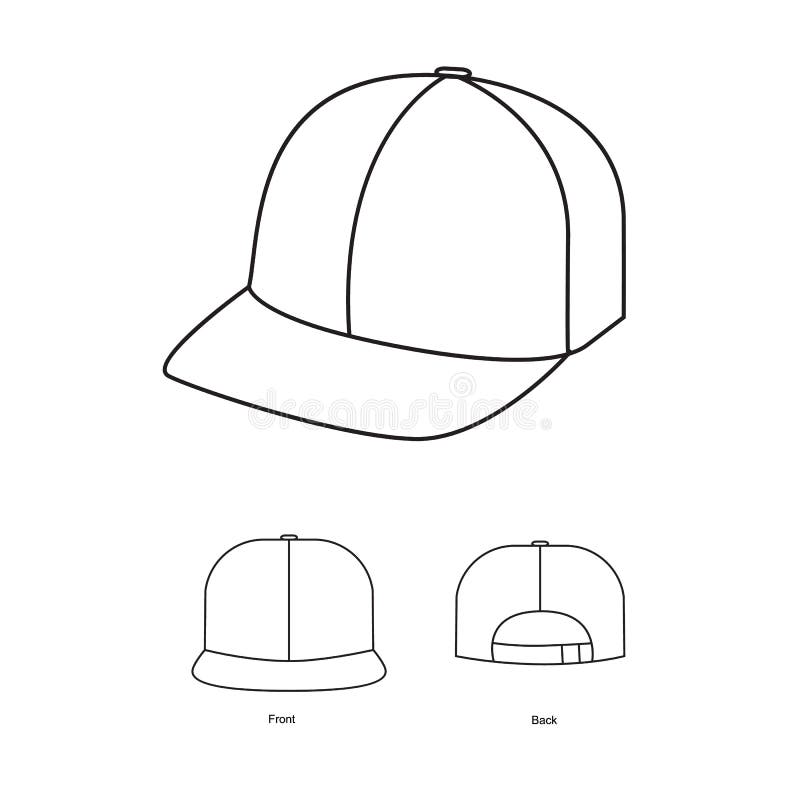 Baseball Cap Technical Drawing Vector Stock Vector - Illustration of ...