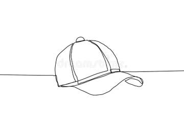 Baseball Drawing Hat Line Template Stock Illustrations – 287 Baseball ...