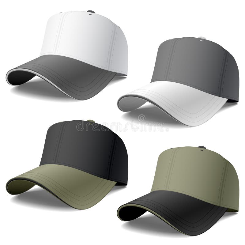 White vector baseball cap stock vector. Illustration of white - 9142041