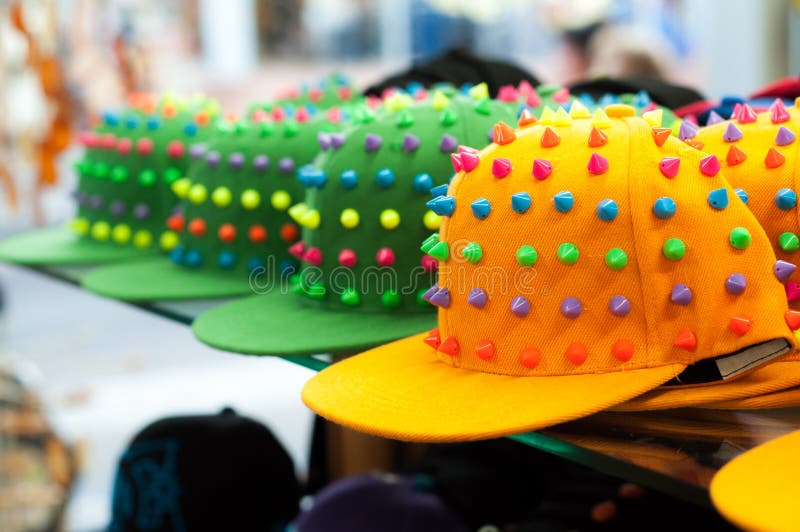 Baseball Caps in Different Colours Stock Image - Image of fashion ...