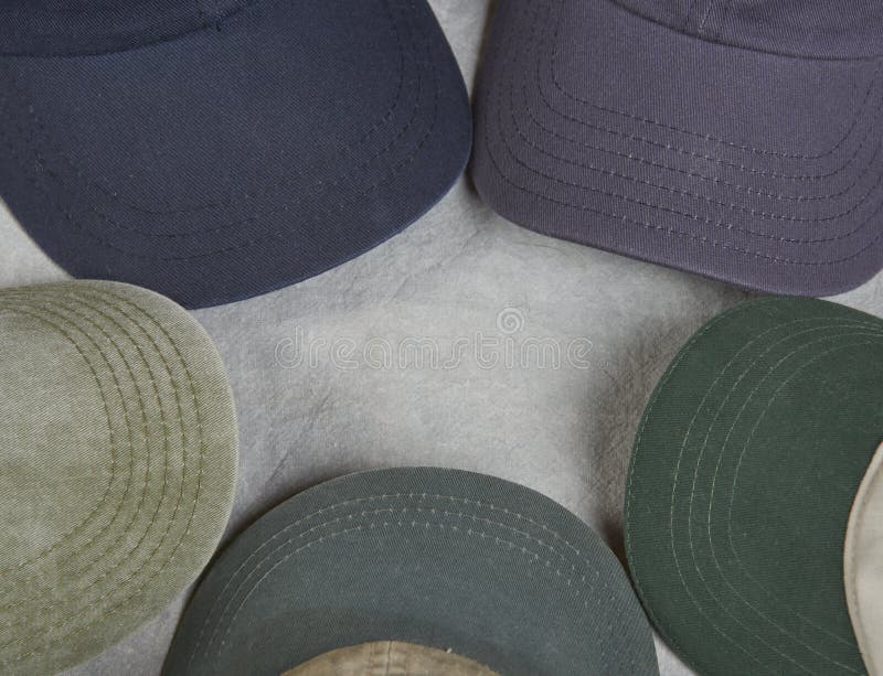 Baseball Caps Colored Bills Stock Image - Image of colored, baseball ...