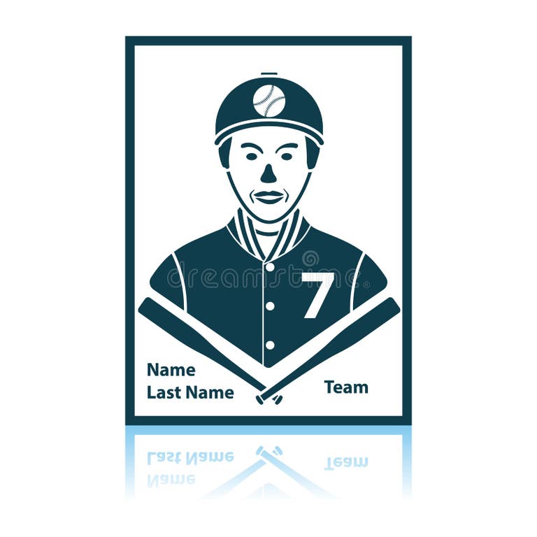 Baseball Card Icon stock vector. Illustration of championship - 148209497