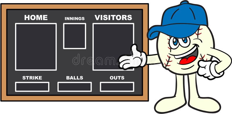 Baseball Scoreboard Clip Art Black And White