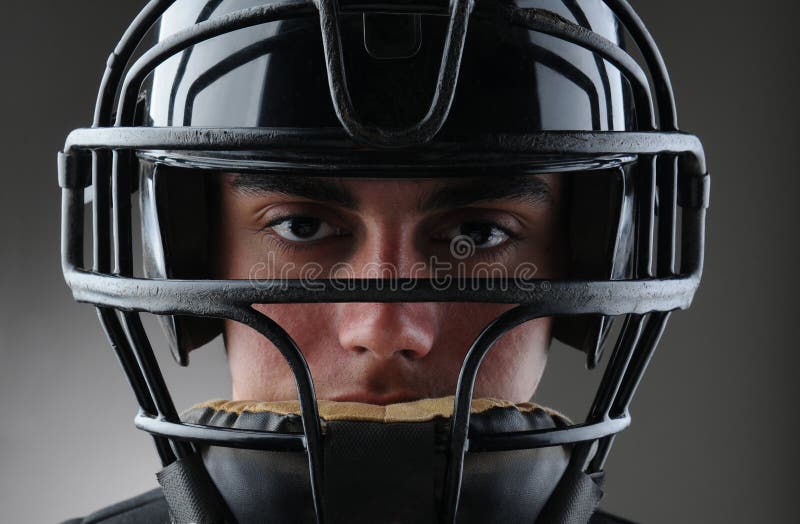 Baseball Catcher Catching Ball Stock Image - Image of recreation, teams ...