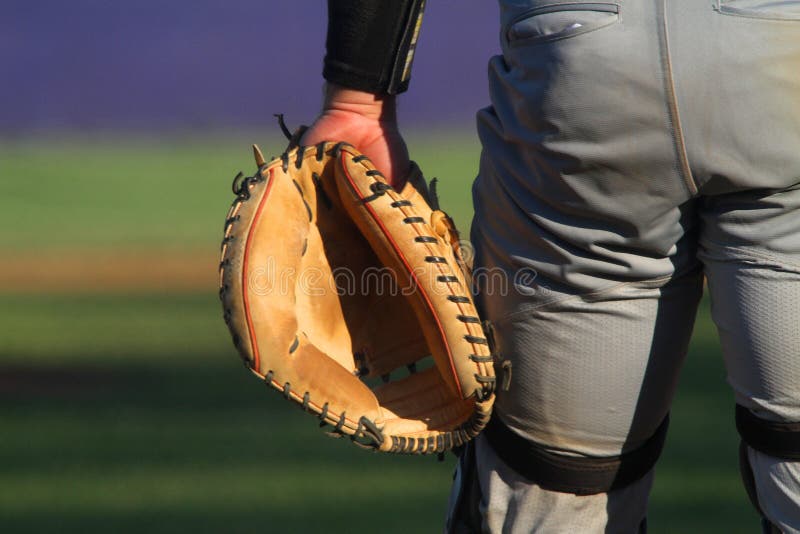 Baseball Catcher Ready for the Game Stock Photo - Image of diamond ...