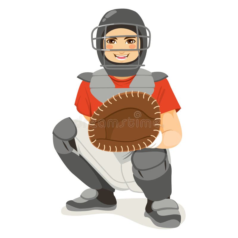 Baseball Catcher stock vector. Illustration of match - 91277674