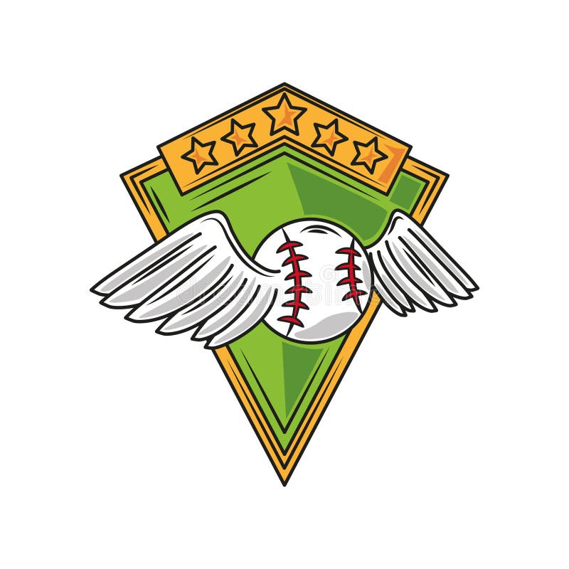 Baseball Championship Shield Stock Illustration - Illustration of ...