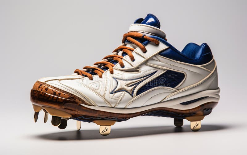 Baseball Cleat on White Background Stock Illustration - Illustration of ...