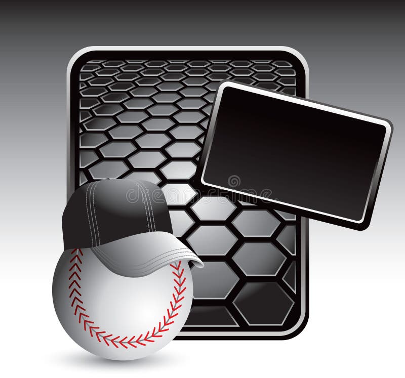 Baseball Coach on Black Hexagon Template Stock Vector - Illustration of ...