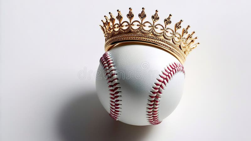 Baseball with a Crown Close-up Stock Photo - Image of baseball, sport ...