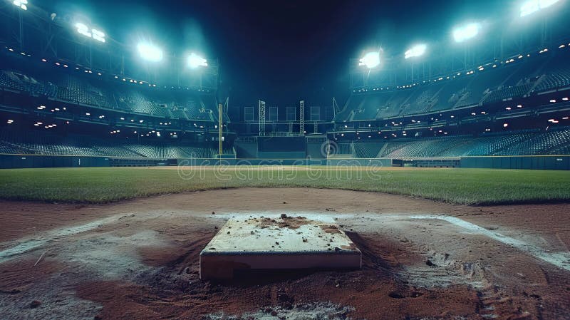 Baseball Diamond with Empty Stands Graphic Stock Illustration ...