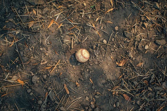 Baseball in Dirt stock photo. Image of equipment, athletic - 372479952