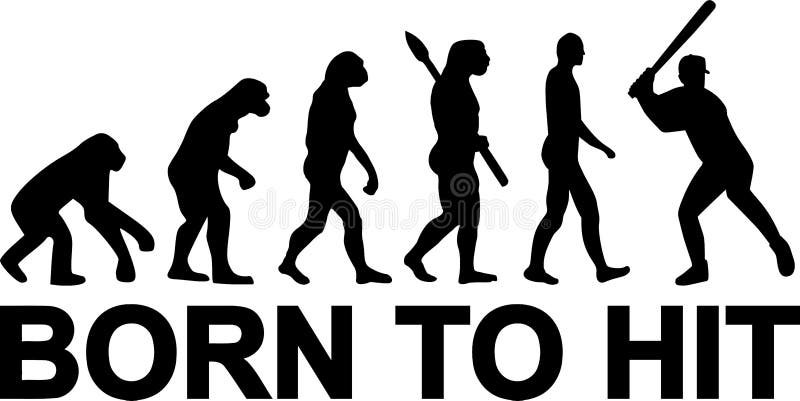 Evolution of a Baseball Player Stock Vector - Illustration of batting ...