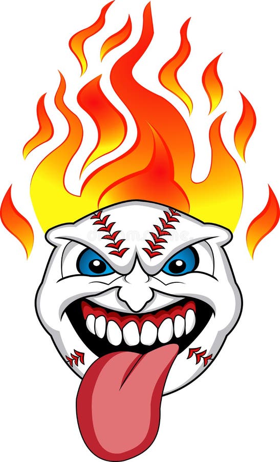 Baseball Face Cartoon stock vector. Illustration of head - 23782405