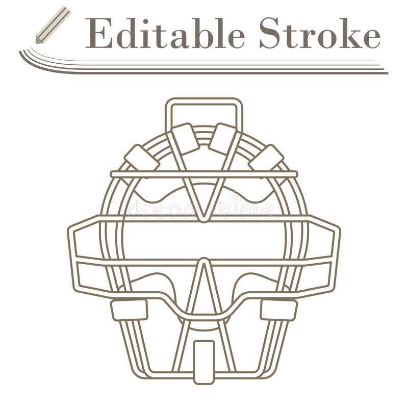 Baseball Face Cartoon stock vector. Illustration of head - 23782405