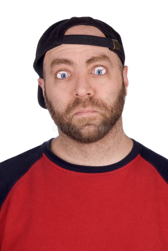 Baseball Fan with Baseball Eyes Stock Photo - Image of baseball, face ...