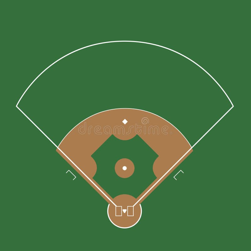 Baseball-Feld-Luftbild-Symbol Vektor Abbildung - Illustration von ...