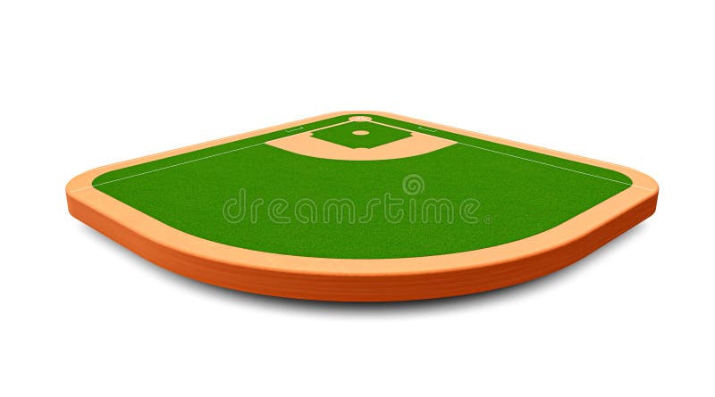 Baseball Field. Grand Baseball Stadium Field Isometric 3d Illustration ...
