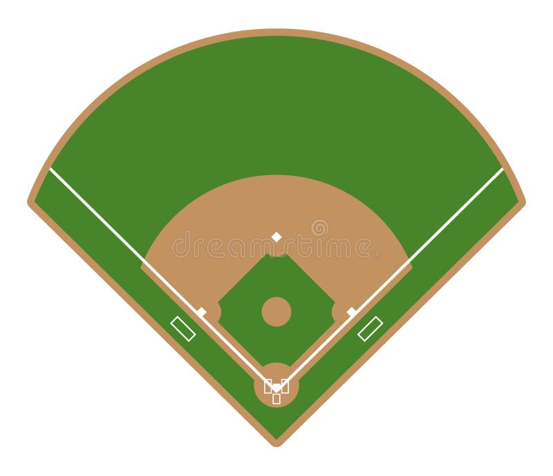 Baseball Field Icon. Flat Illustration of Baseball Field Vector Icon ...