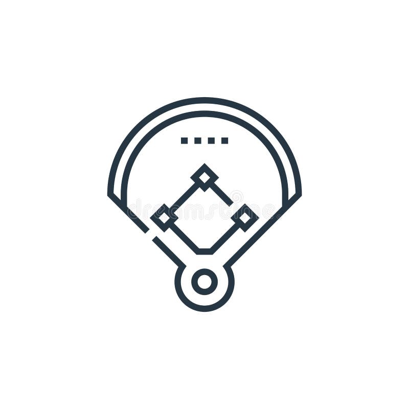Baseball Field Icon Vector from Baseball Concept. Thin Line ...