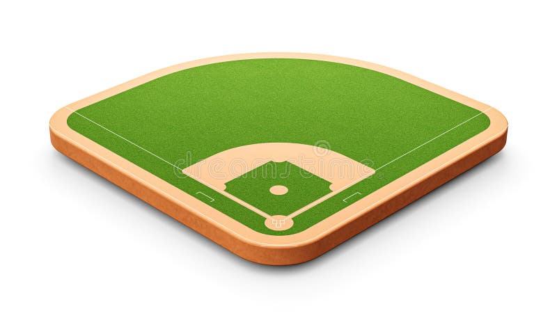 Baseball Field. Illustration of Baseball Field 3d Illustration Stock ...