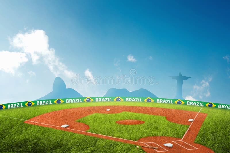Baseball Field Olympic Games Stock Illustration - Illustration of play ...