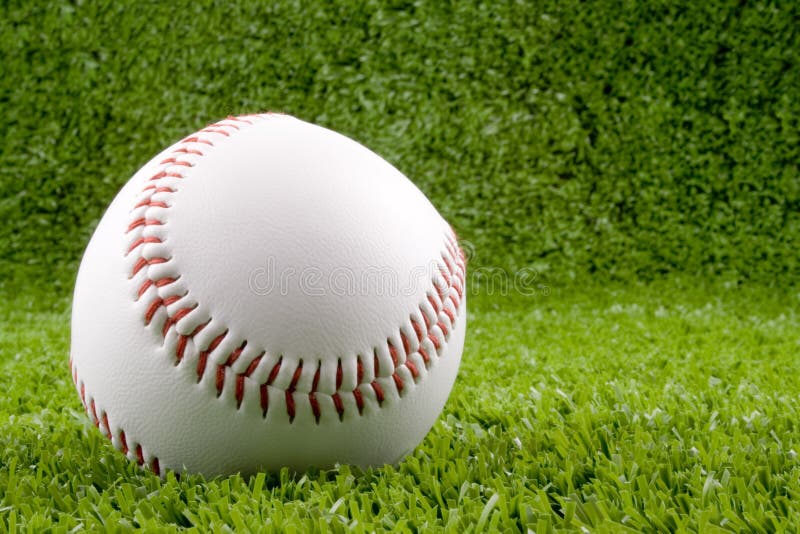 Baseball on field stock photo. Image of grass, white - 35693926