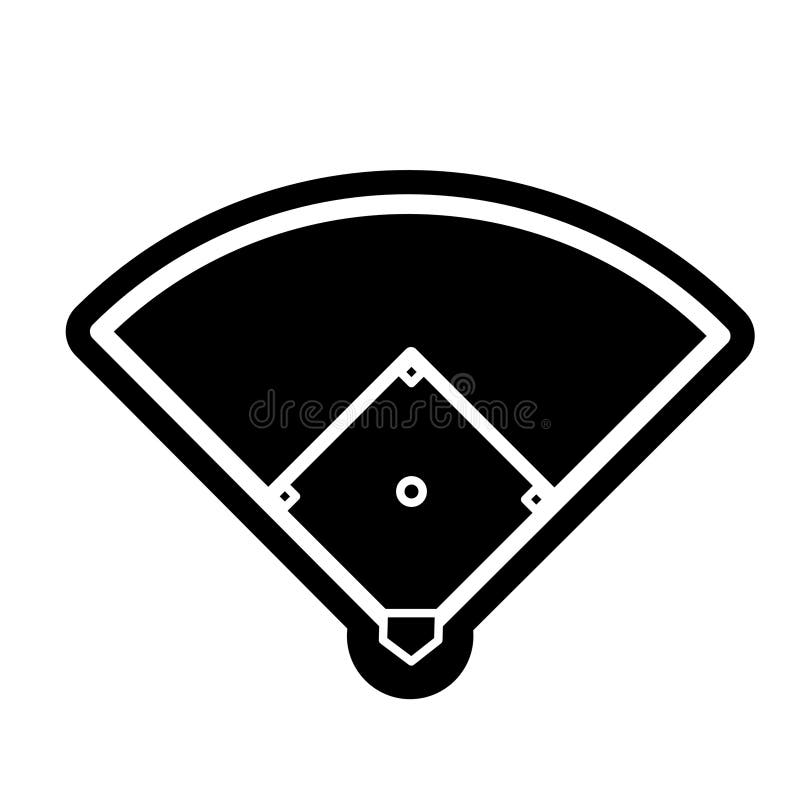 Baseball Field- Simple Vector Icon Stock Vector - Illustration of ...