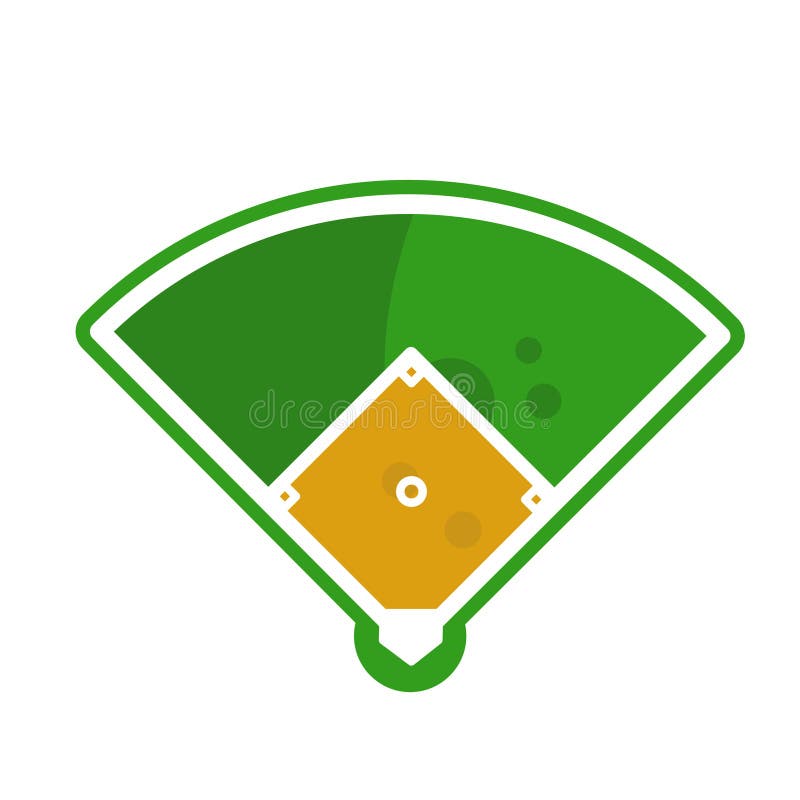 Baseball Field- Simple Vector Icon Stock Vector - Illustration of team ...