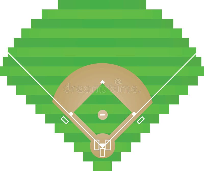 Baseball field stock vector. Illustration of modern, outfield - 93595180