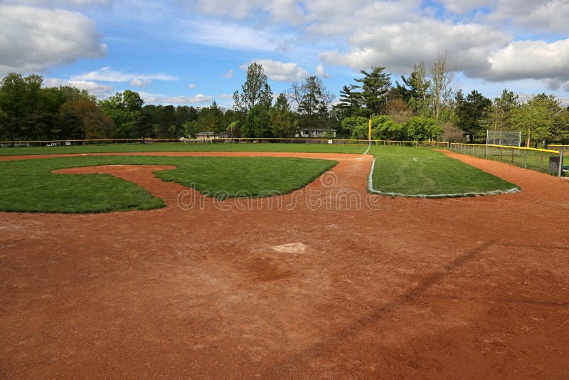 Baseball Field stock image. Image of fastball, cloudy - 251135431