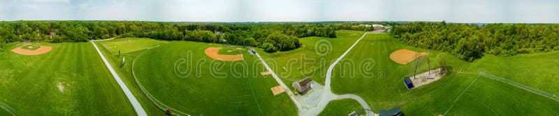 Baseball Fields Aerial View Pano Stock Photo - Image of sport ...