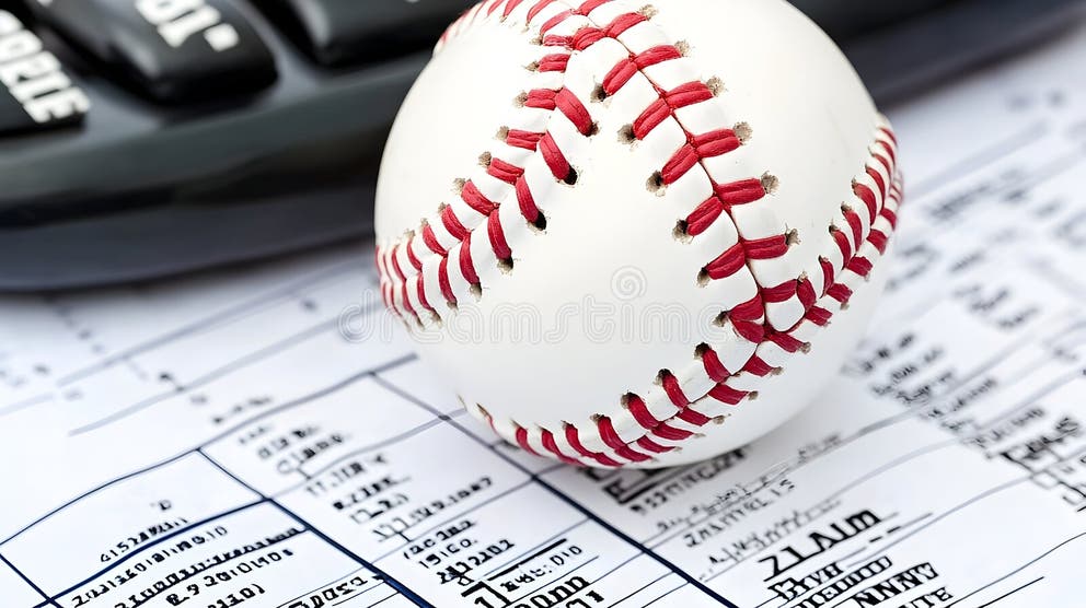 Baseball Analytics & AI Stock Illustration - Illustration of report ...