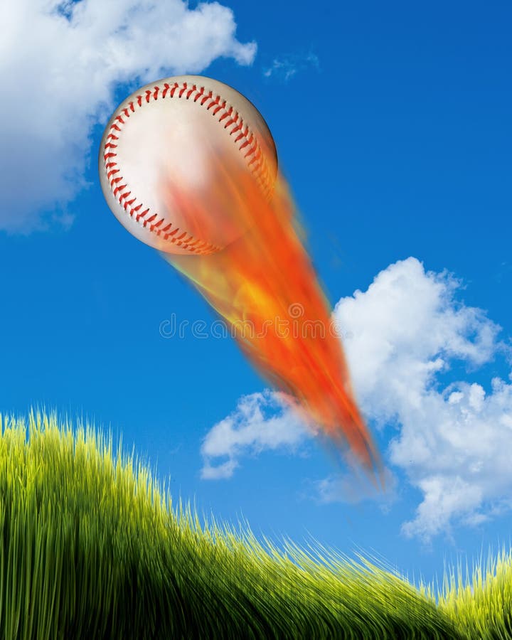 Baseball on Fire stock photo. Image of fire, circle, competition - 24253210