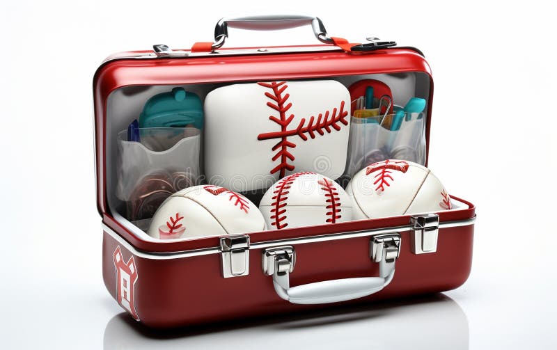 Baseball First Aid Kit in White Space Stock Photo - Image of health ...
