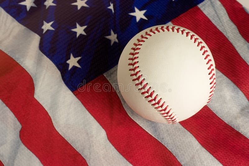 Baseball on flag stock photo. Image of stripes, baseball - 19566310