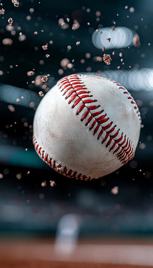 A Baseball Flying through the Air with a Baseball in the Air Stock ...