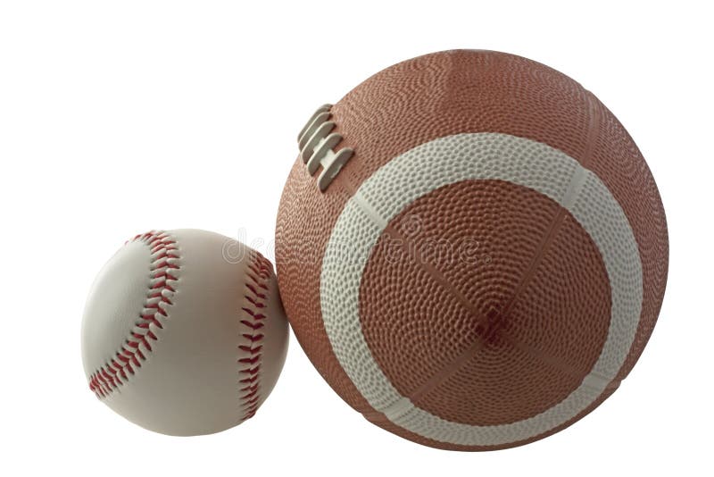 Baseball and football stock image. Image of closeup, baseball - 13921563
