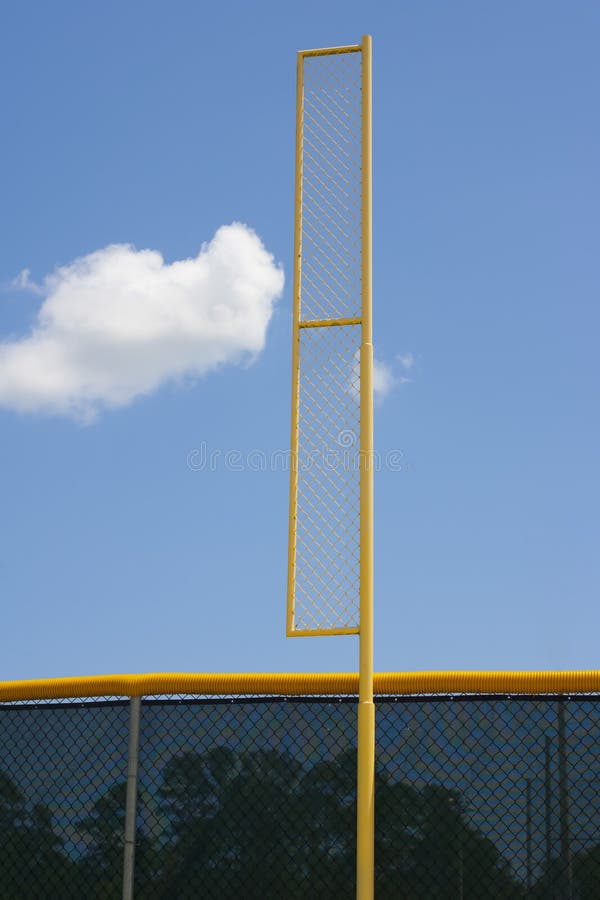 Foul Pole and Fence stock photo. Image of yellow, green - 94898
